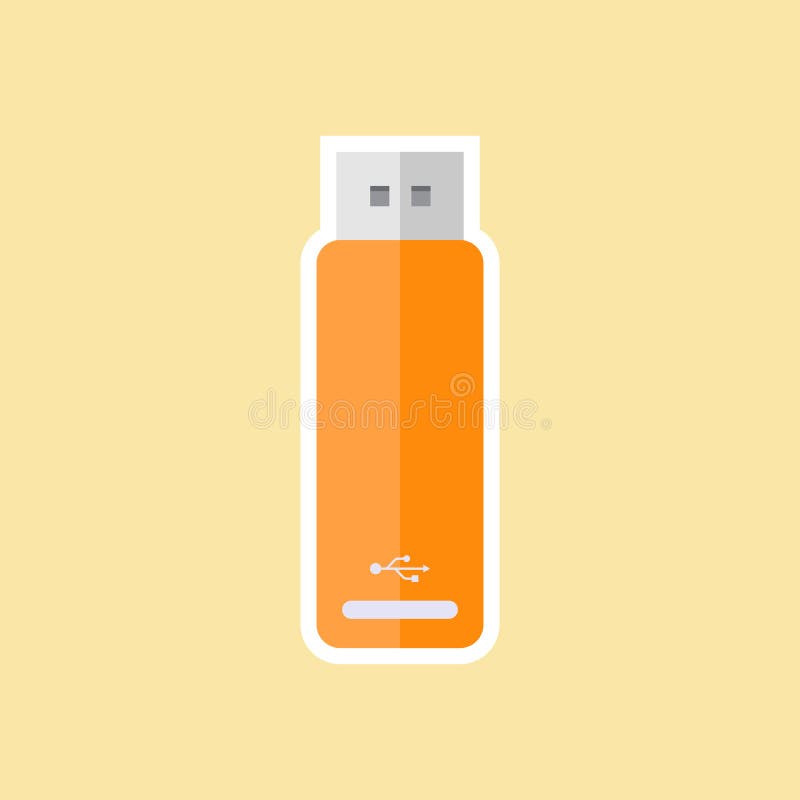 USB Flash Drive Flat Design Style. USB Flash Drive Simple Icon. Modern, Minimalist Stock Vector ...