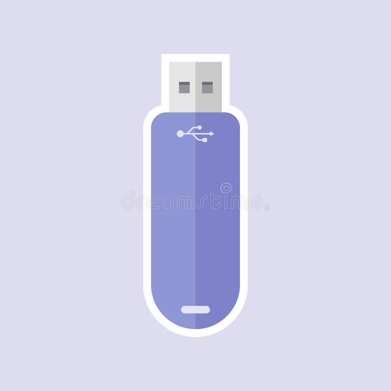USB Flash Drive Flat Design Style. USB Flash Drive Simple Icon. Modern, Minimalist Stock Vector ...