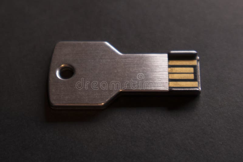 USB Flash Drive in the Form of a Key Stock Image - Image of information ...