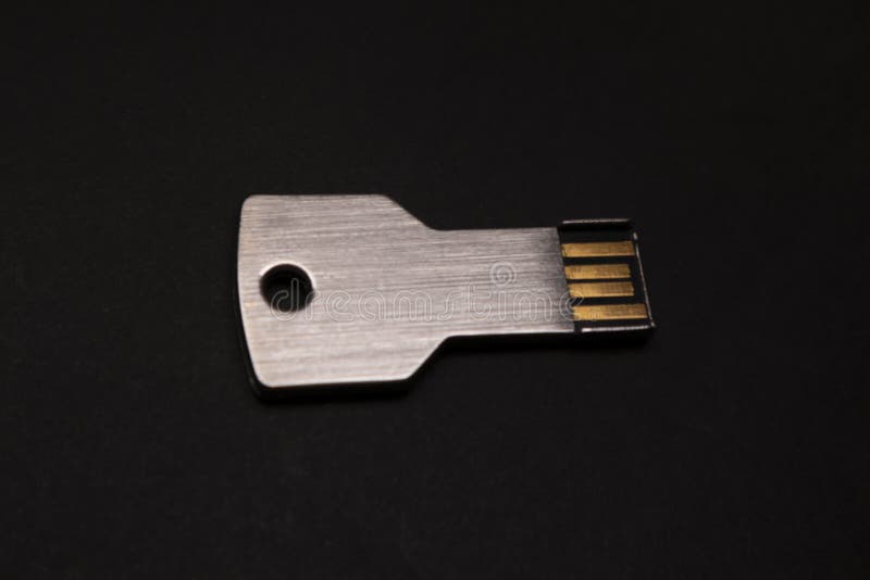 USB Flash Drive in the Form of a Key Stock Image - Image of security ...