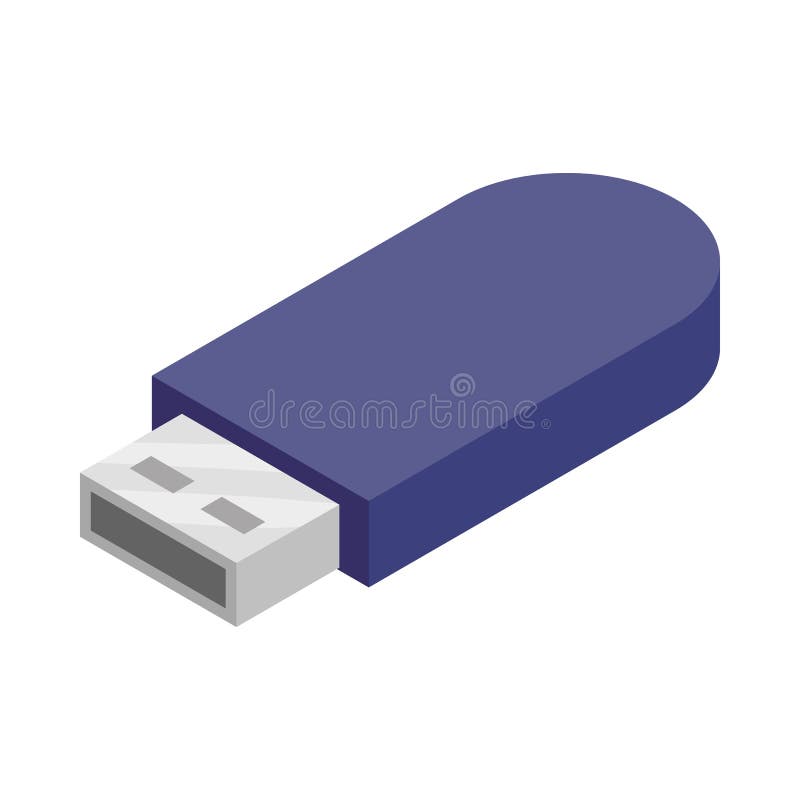 USB Flash Drive Icon, Cartoon Style Stock Vector - Illustration of data ...