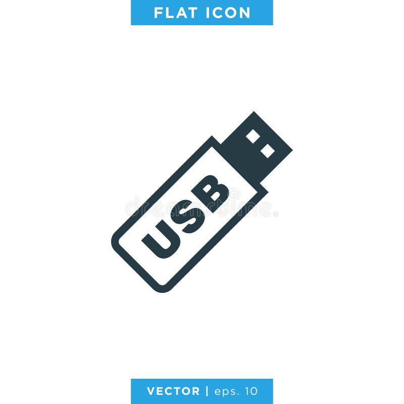 USB Flash Drive Icon Vector Logo Design Template. Stock Vector ...