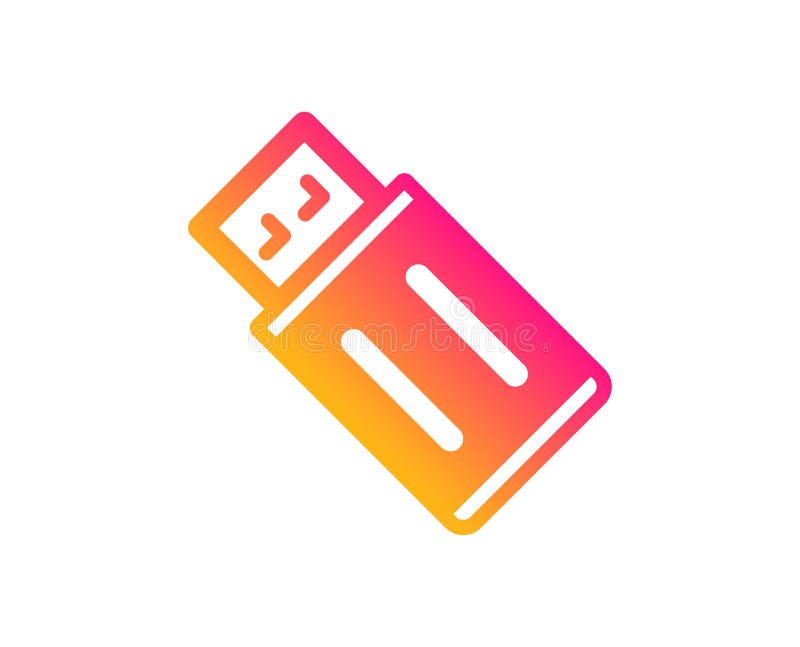 USB Flash Drive Line Icon. Memory Stick Sign. Vector Stock Vector ...