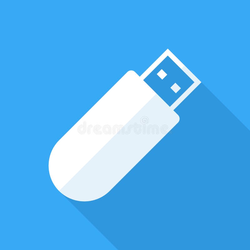 USB Flash Drive Icon, Modern Minimal Flat Design Style. USB Stick ...