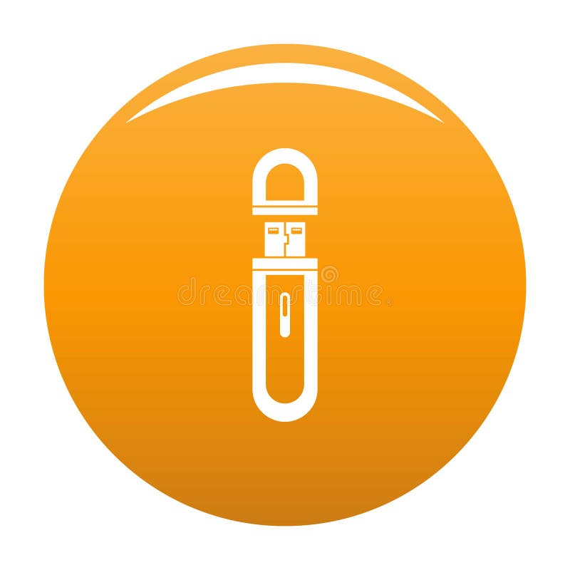 Usb Flash Drive Icon Orange Stock Illustration - Illustration of ...