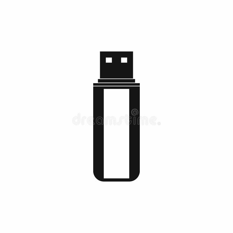 USB Flash Drive Icon, Simple Style Stock Vector - Illustration of ...