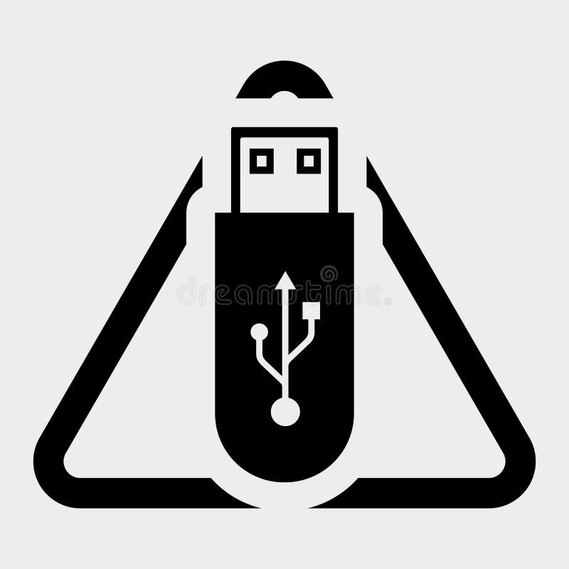 Do Not Use Flash Drive Symbol Sign Isolate on White Background,Vector ...