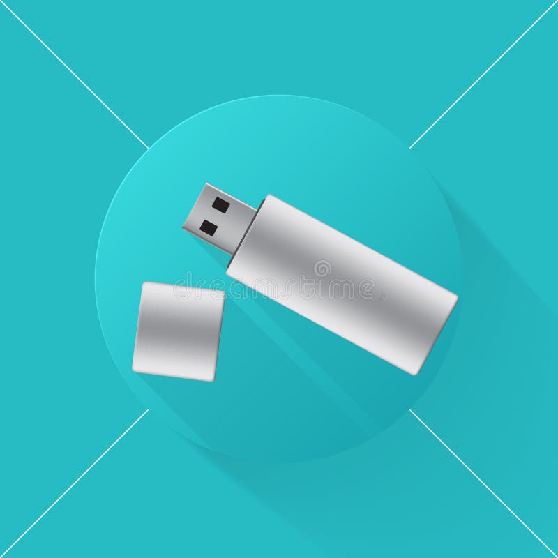 USB Flash Drive icon stock vector. Illustration of portable - 54734345