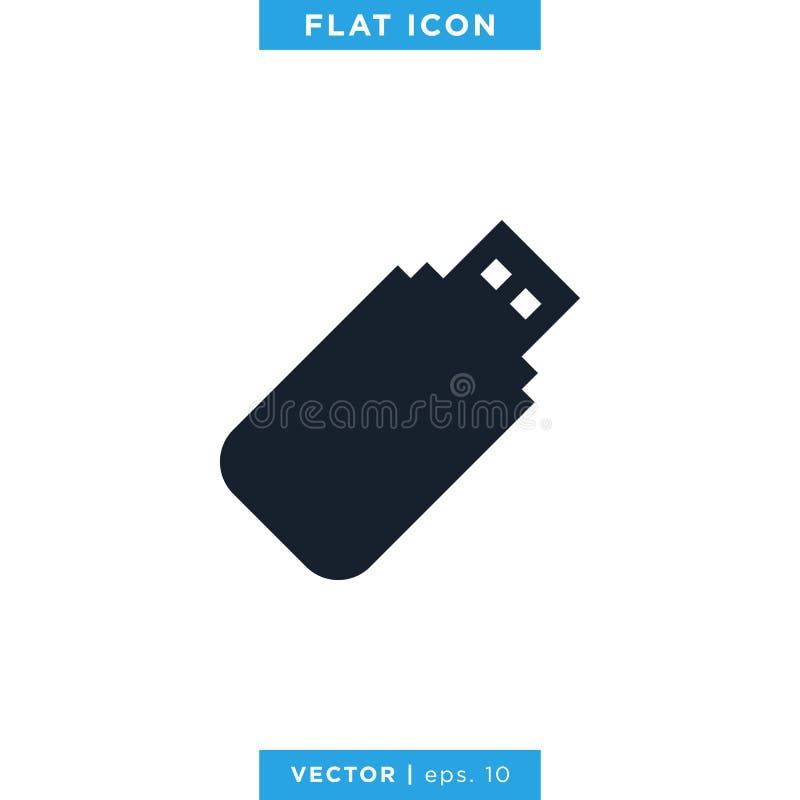 USB Flash Drive Icon Vector Logo Design Template. Stock Vector ...