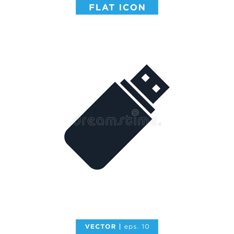USB Flash Drive Icon Vector Logo Design Template. Stock Vector ...
