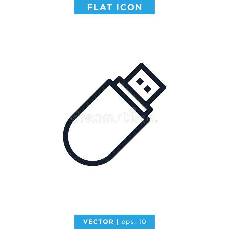 USB Flash Drive Icon Vector Logo Design Template. Stock Vector ...