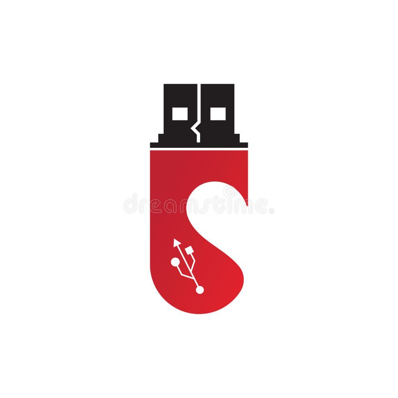 USB Flash Drive Icon Vector Logo Template Illustration Stock ...