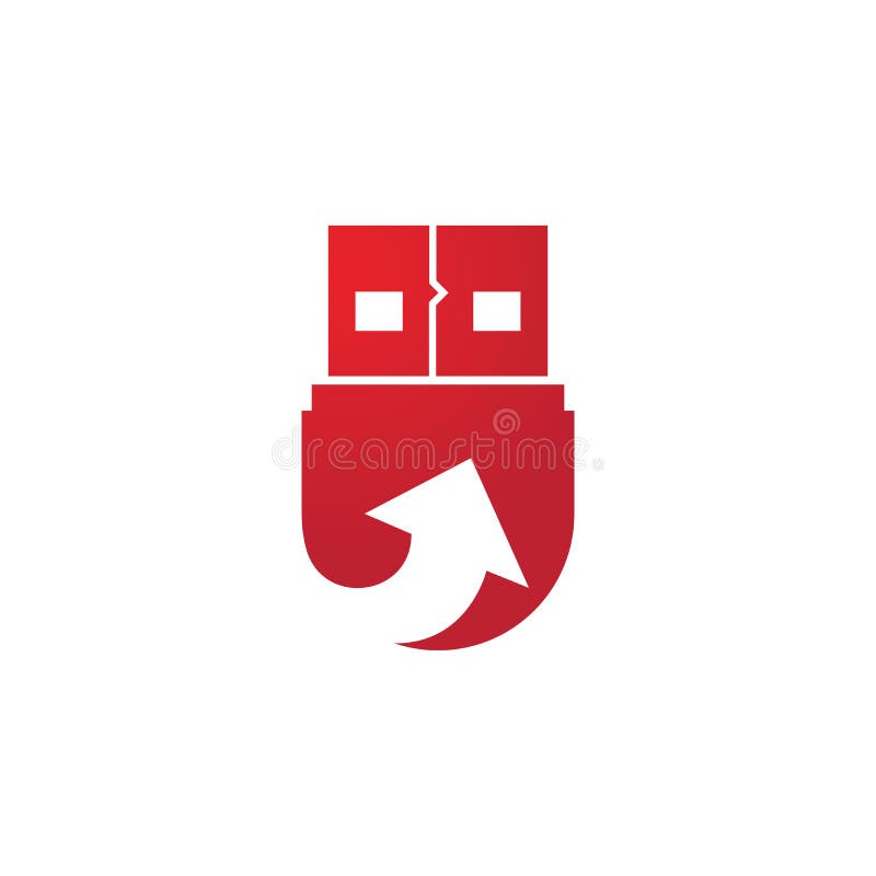 USB Flash Drive Icon Vector Logo Template Illustration Stock ...