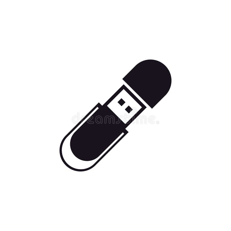 USB Flash Drive Icon Vector Logo Template Illustration Stock ...
