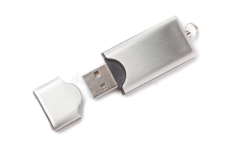 USB flash drive isolated stock image. Image of electronics - 13520193