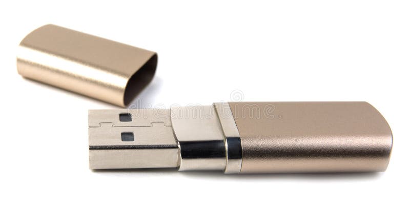 USB Flash Drive Isolated on White Background Stock Image - Image of ...