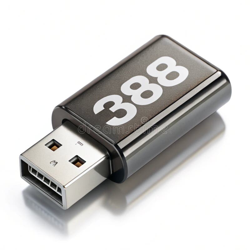 USB Flash Drive Isolated on White Background Stock Illustration ...
