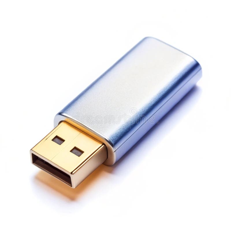 USB Flash Drive Isolated on White Background Stock Illustration ...