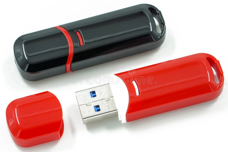 USB Flash Drive Isolated on White Background Stock Photo - Image of ...