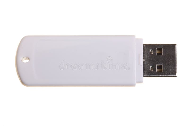 USB Flash Drive Isolated on White Background. Top View Stock Photo ...