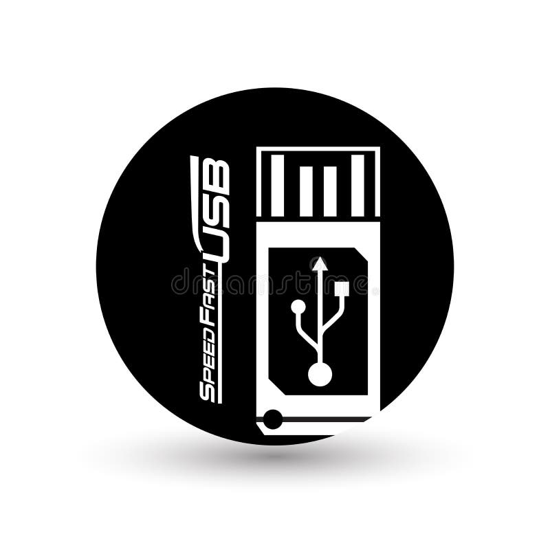 Usb Flash Drive Logo Design Stock Illustration - Illustration of icon ...