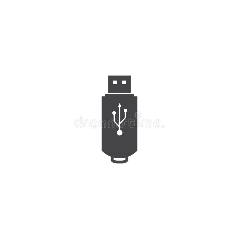 USB Flash Drive Logo Vector Icon Template Stock Vector - Illustration ...