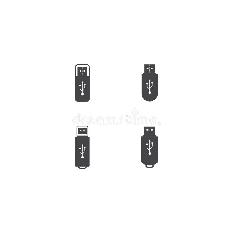 USB Flash Drive Logo Vector Icon Template Stock Vector - Illustration ...