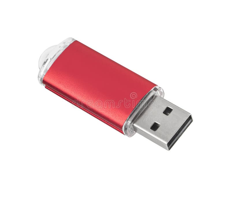 USB Flash Drive, Flash Memory, on a White Background Stock Image ...