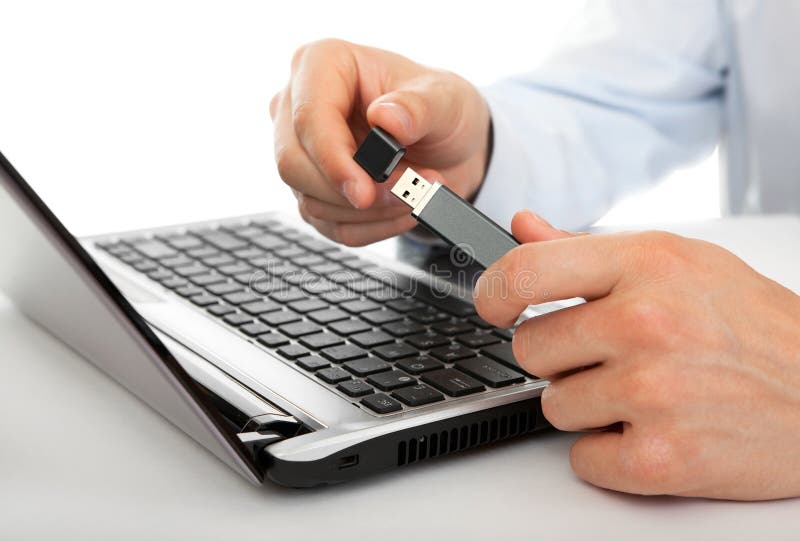 USB Flash Drive in the Men S Hands Stock Photo - Image of tool ...