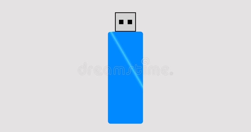 USB Flash Drive or Pen Drive Abstract Illustration in High Resolution ...