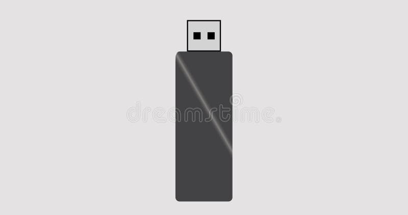 USB Flash Drive or Pen Drive Abstract Illustration in High Resolution ...