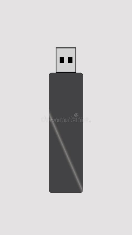 USB Flash Drive or Pen Drive Abstract Illustration in Vertical High ...