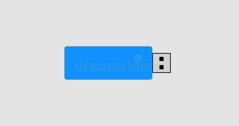 USB Flash Drive or Pen Drive Icon Motion Graphic Animation - Alpha ...