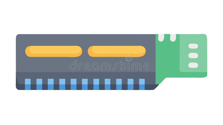 USB Flash Drive for Portable Digital Data Storage, Vector Design ...