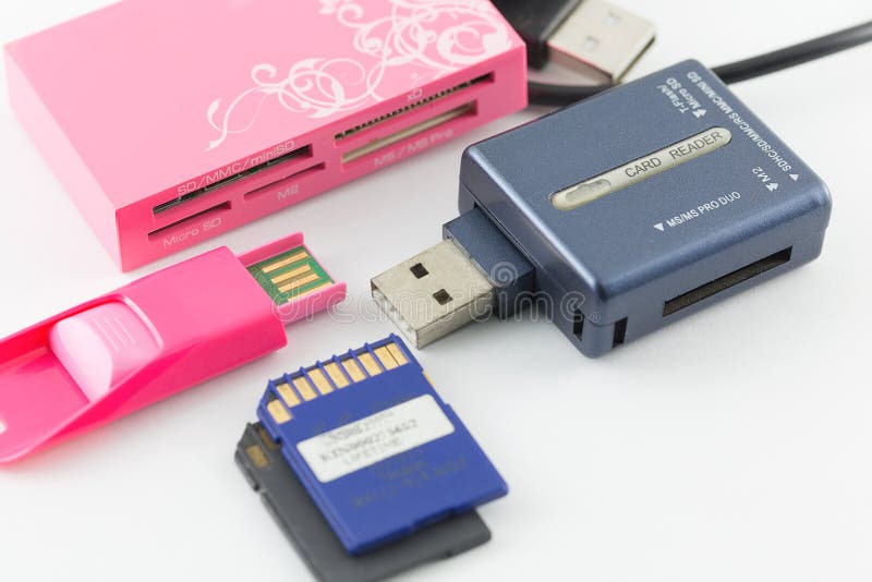 USB : Flash Drive Set and SD Card. Stock Image - Image of leader, plug ...