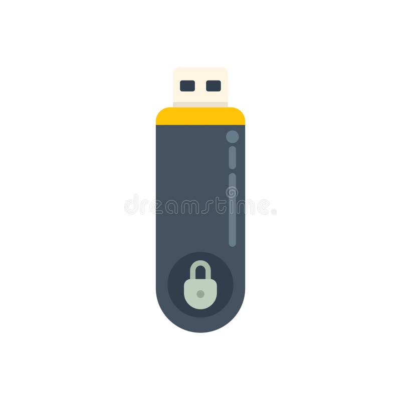 Usb Flash Drive Showing Secure Data Encryption Concept Stock Vector ...