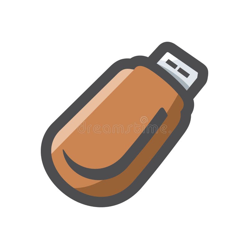 Usb Flash Drive Vector Icon Cartoon Illustration Stock Vector ...