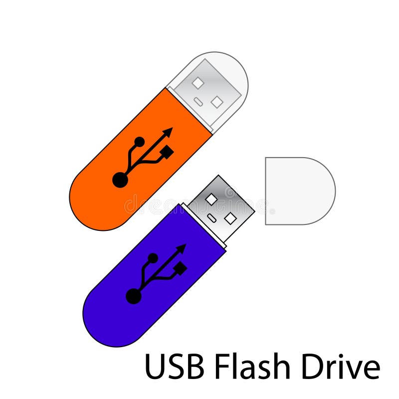 Usb Flash Drive Vector Image Stock Vector - Illustration of electronic ...