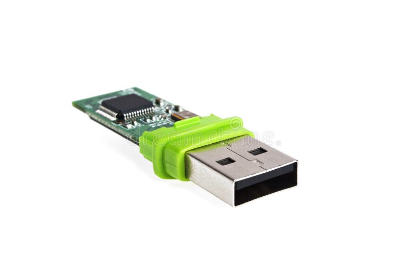 USB Flash Drive on a White Background Stock Photo - Image of transfer ...
