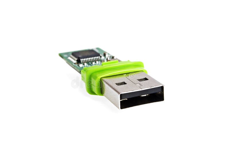 USB Flash Drive on a White Background Stock Photo - Image of chip ...