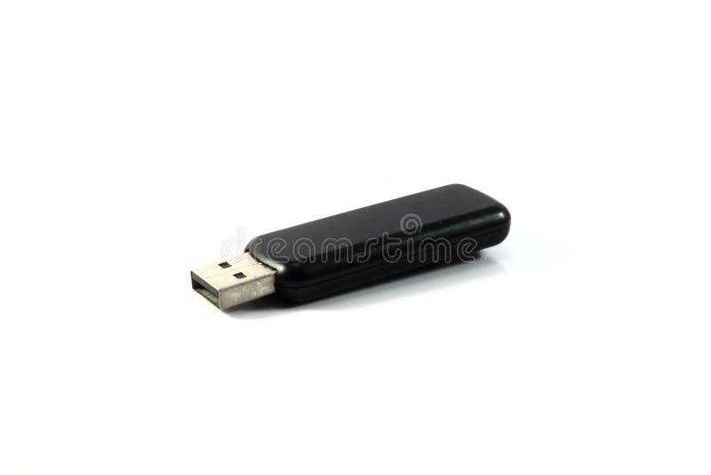 USB Flash Drive on White Background Stock Photo - Image of metal, save ...