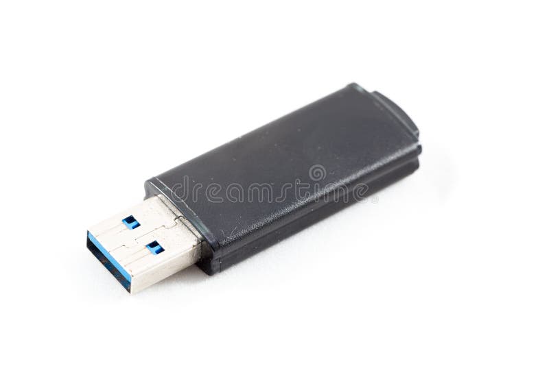 USB Flash Drive on a White Background. Stock Image - Image of ...