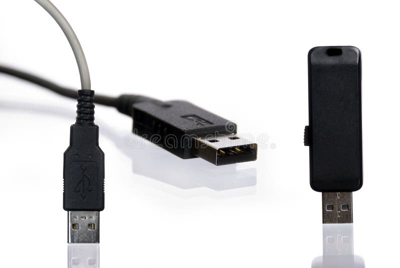 USB flash drive and wire stock photo. Image of drive - 12806790