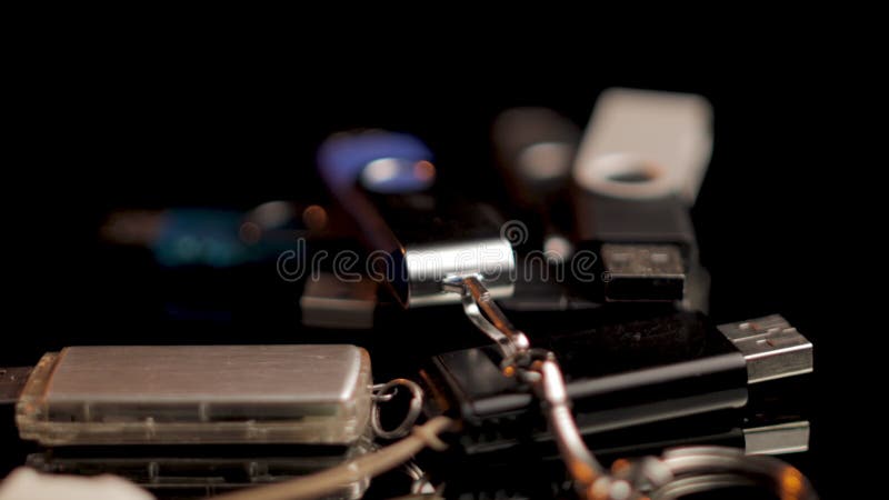 USB Flash Drives Aka Memory Sticks. Portable Computer Devices, Spinning ...