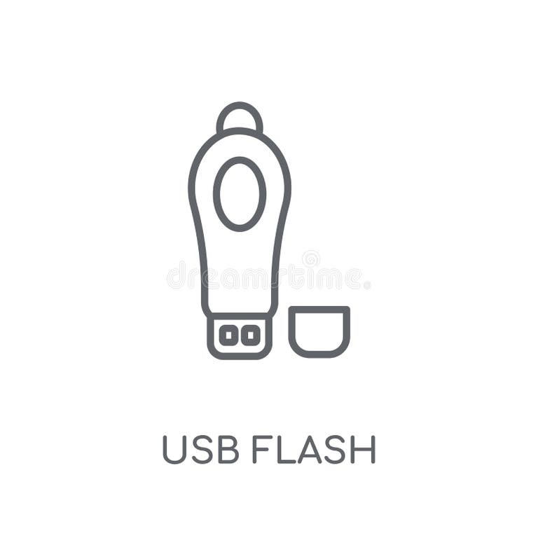 USB Flash Linear Icon. Modern Outline USB Flash Logo Concept on Stock ...