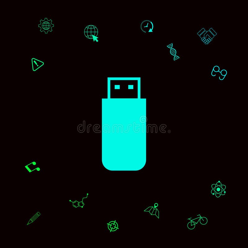 USB Flash Memory Drive Icon . Graphic Elements for Your Designt Stock ...