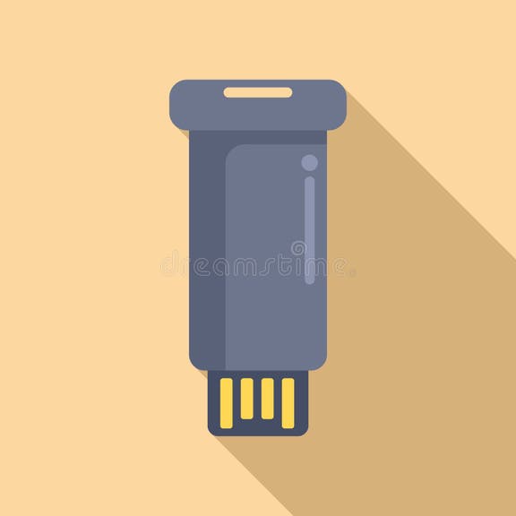 Usb Flash Memory Icon Flat Vector. Machine Micro Size Stock Vector ...