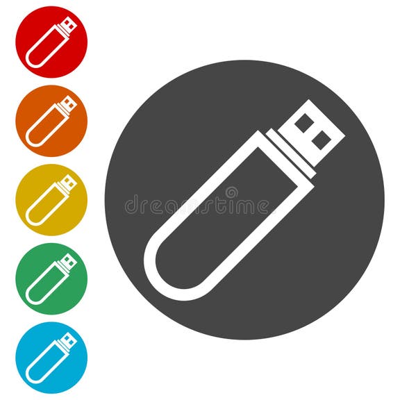 Usb flash memory icon stock vector. Illustration of glossy - 107424334
