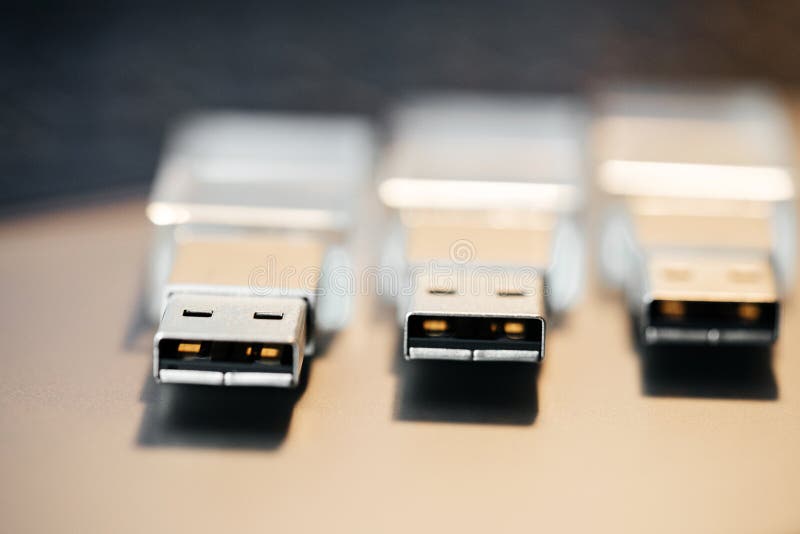 Flash Drive. Steel Glass Card on the Background of the Keyboard Stock ...