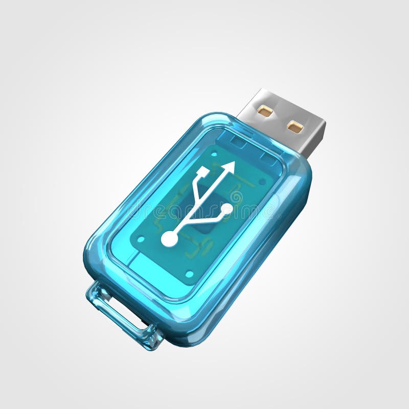 USB Flashdisk Data Transfer 3D Illustration Stock Photo - Image of ...
